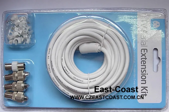 3m White/black 3c-2v 9.5mm Tv Connector Coaxial Cable - Buy Coaxial ...