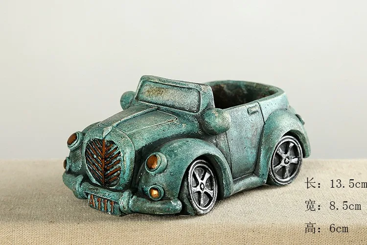 Hot Sale Indoor Decor Vintage Car Shape Cement Flower Pot - Buy Car ...