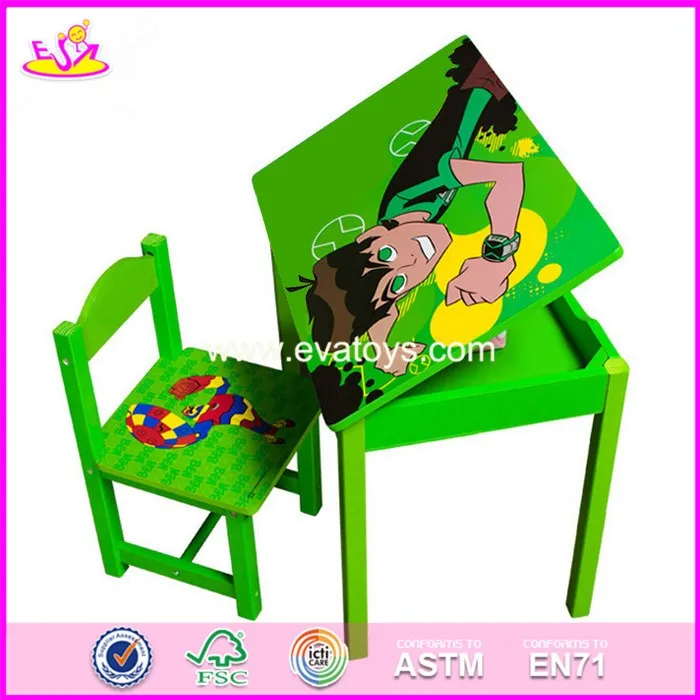 New Design Home / School / Cartoon Wooden Boys Table And Chairs W08g199 ...