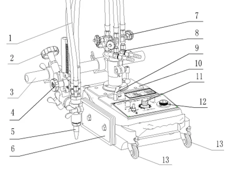 HUAWEI Semi-Automatic CG1-30 Gas Cutting Machine - Precision & Efficiency