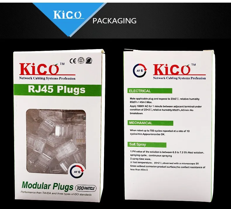 Kico Or Oem Utp 8p8c Cat6 Ethernet Cable Lan Cable Rj45 Plug Connector ...