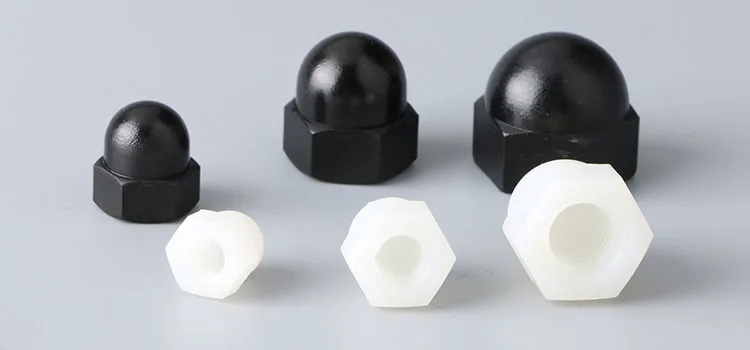 Black White Nylon Plastic Hex Cap Dome Nut Din1587 - Buy Nylon Plastic Hex Cap Dome Nut,Nylon ...