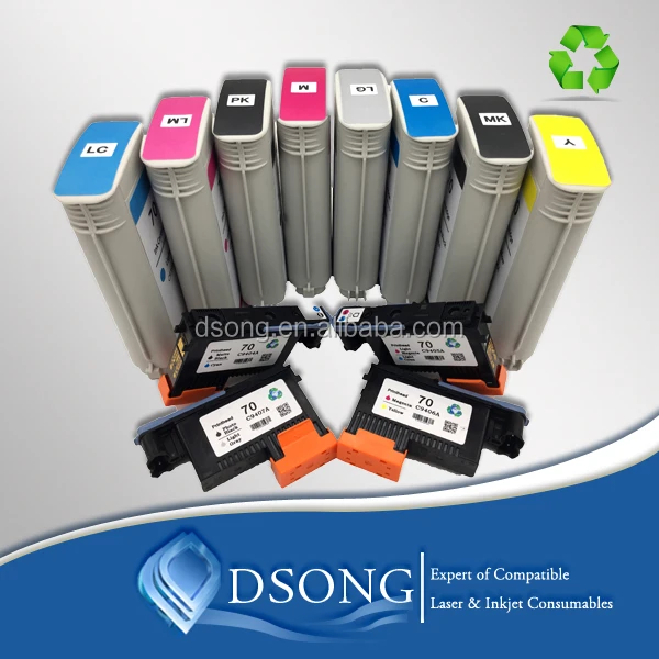 Replacement Eight Colors Set Ink Cartridge & Printhead For Hp Designjet ...