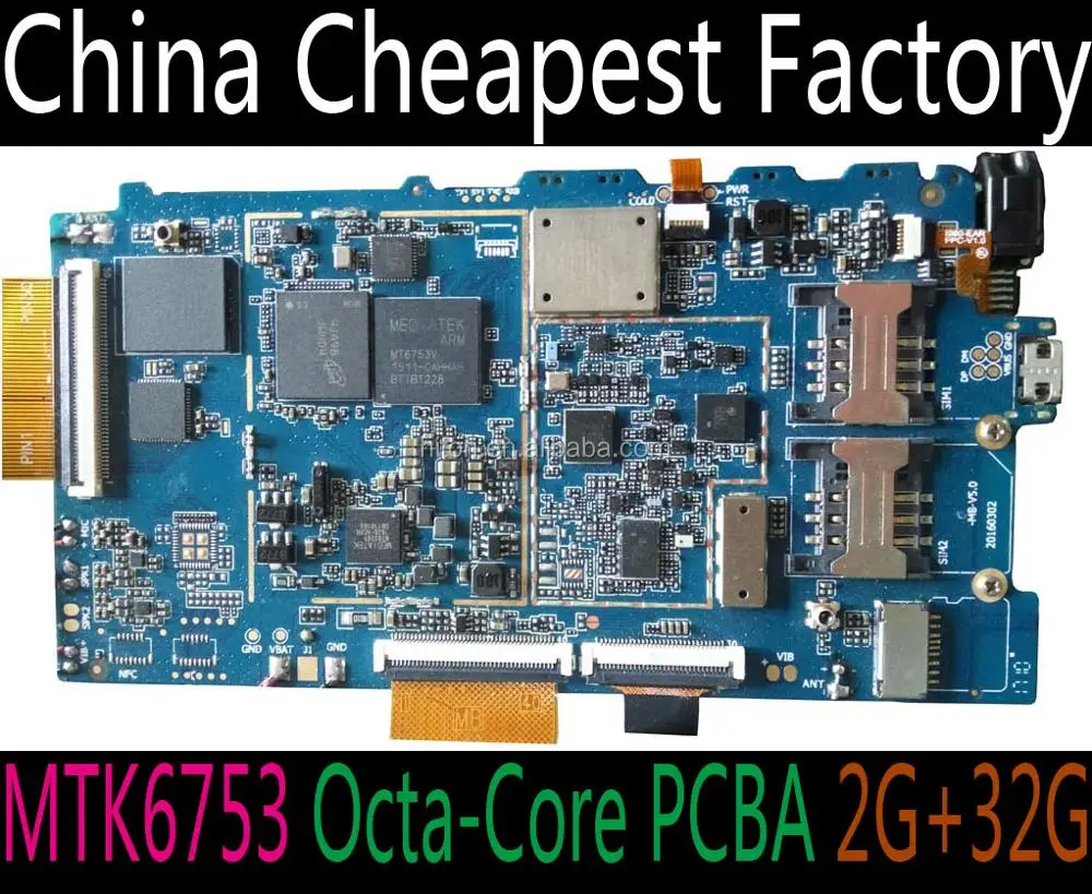 Factory Mediatek Mtk6753 Octa-core Tablet Computer Motherboard Pcba Support 10inch/8inch Tablet ...
