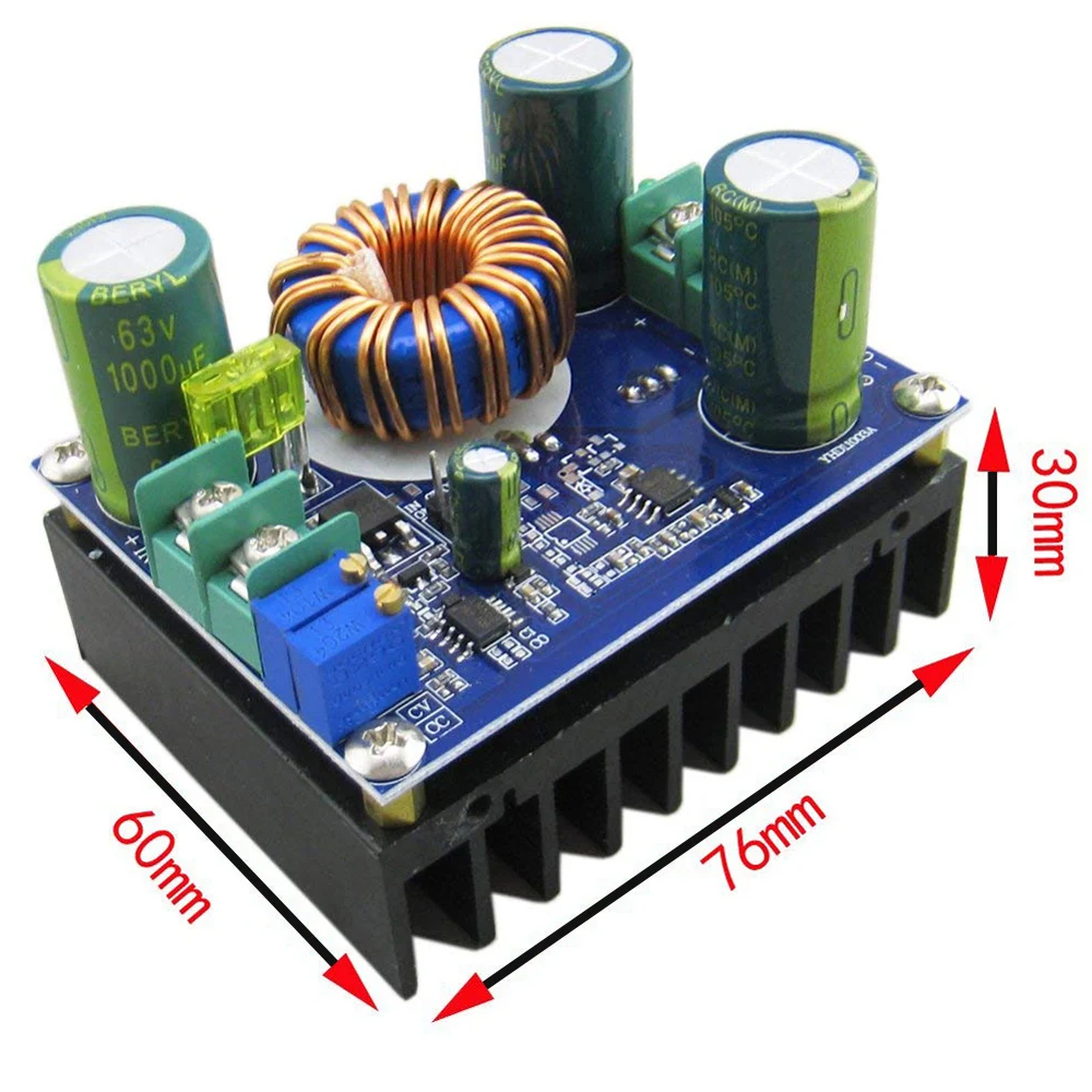 Cc Cv 600w 12a Dc Boost Voltage Converter 12-60v To 12-80v Step Up ...