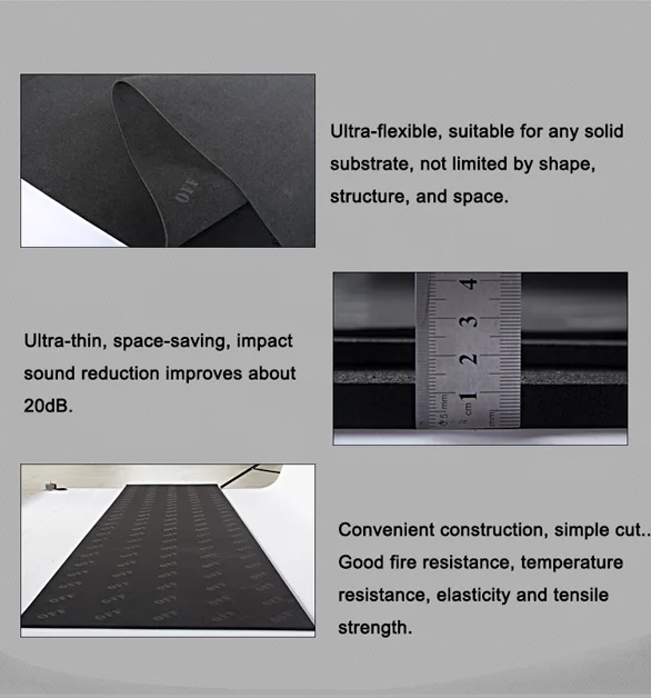 Vibration Damping and Sound Insulation Mat - Flexible & Eco-friendly