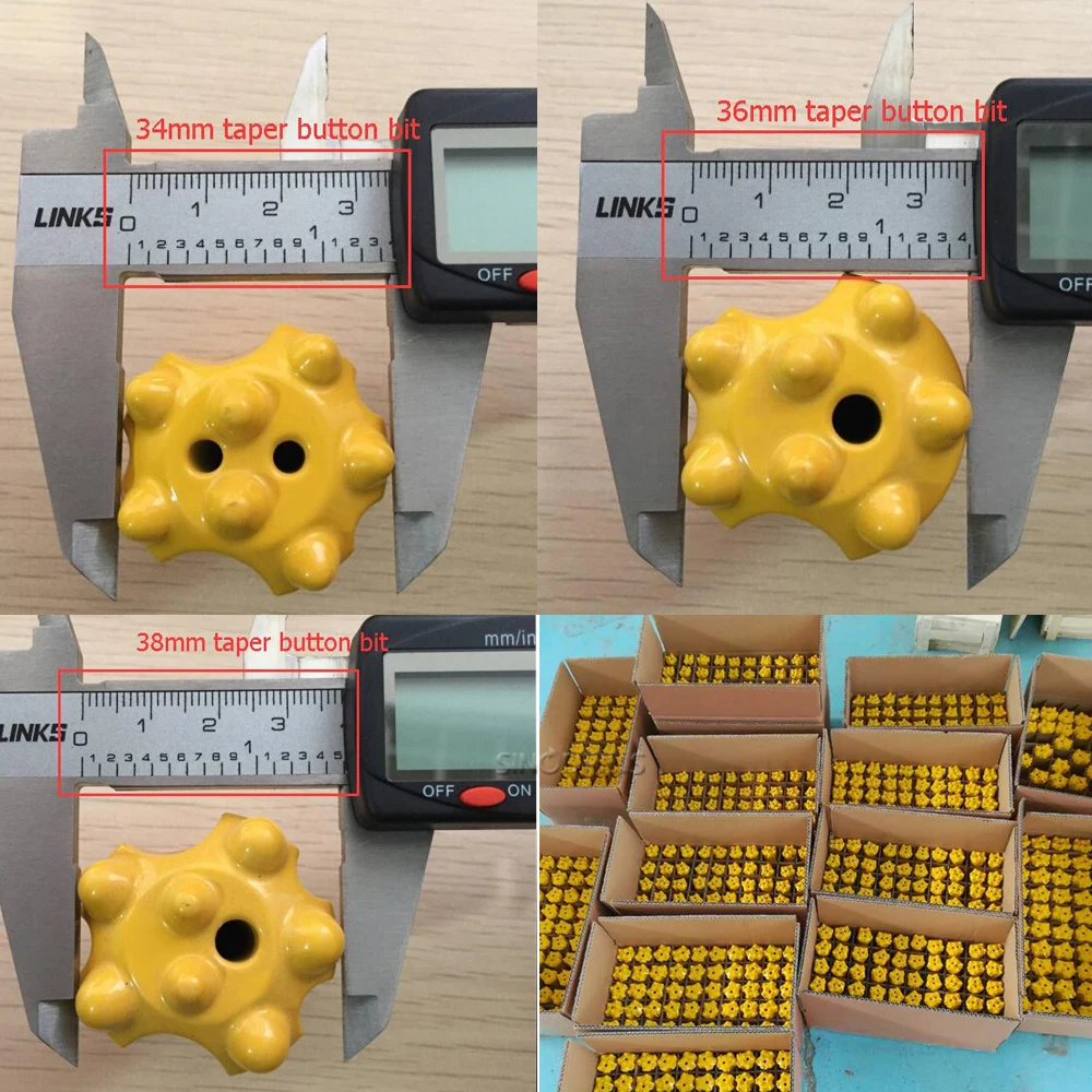 Multi Function 11 Degree 38mm Conical Rock Drill Button Bit for Atlas Copco