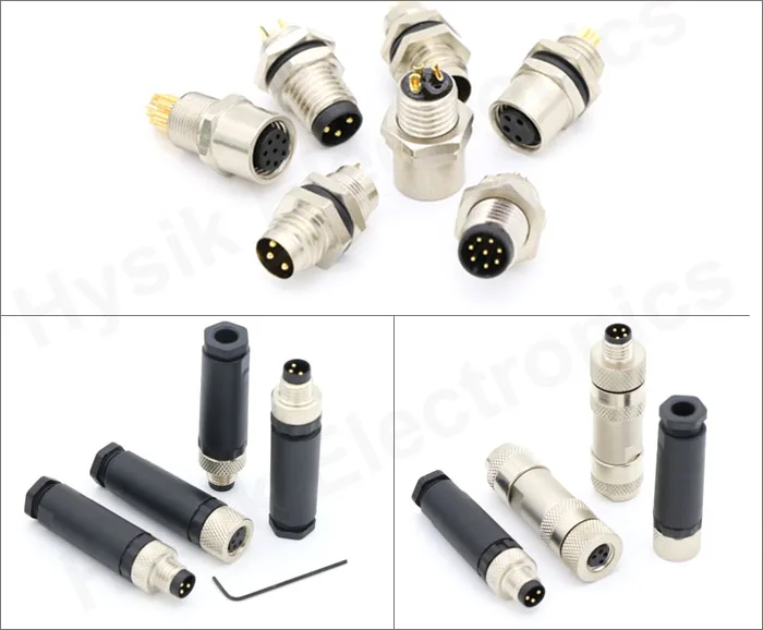 M8 Male Female Panel 8 Pin Rear Fastened Connector - Buy M8 Female ...