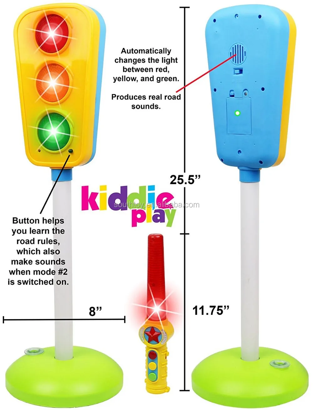 Electric Traffic Light Toy For Kids Cars And Bikes With Real Lights And ...