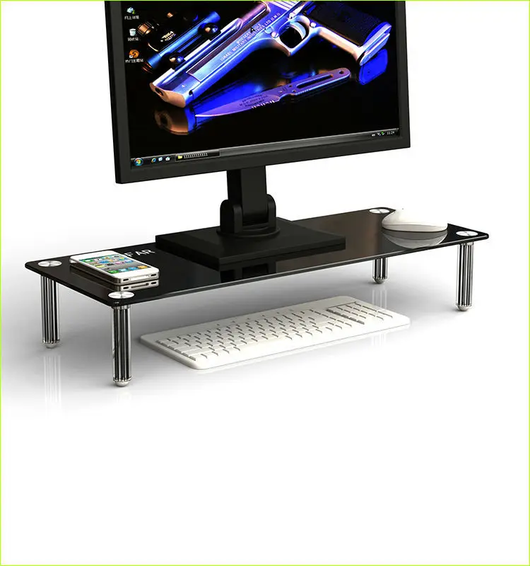 Dsg04 Acrylic Leg Glass Board Lcd Monitor Desk Stand For Relaxing Your ...