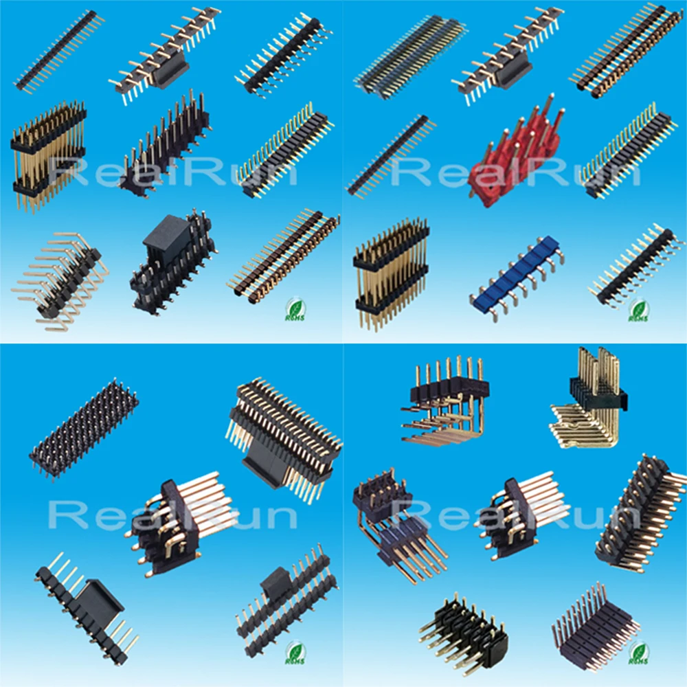 90 Degree 2.0mm Pitch Double Row 18 Pin Header for Electronic Connector