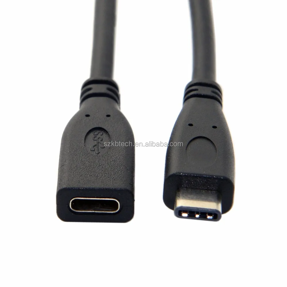 Type C Usb 3.1 Male To Usb-c Female Extension Data Cable Extender Cord ...