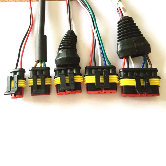 4 Pin AMP Car Waterproof Electrical Connector Plug With Wire Auto ...