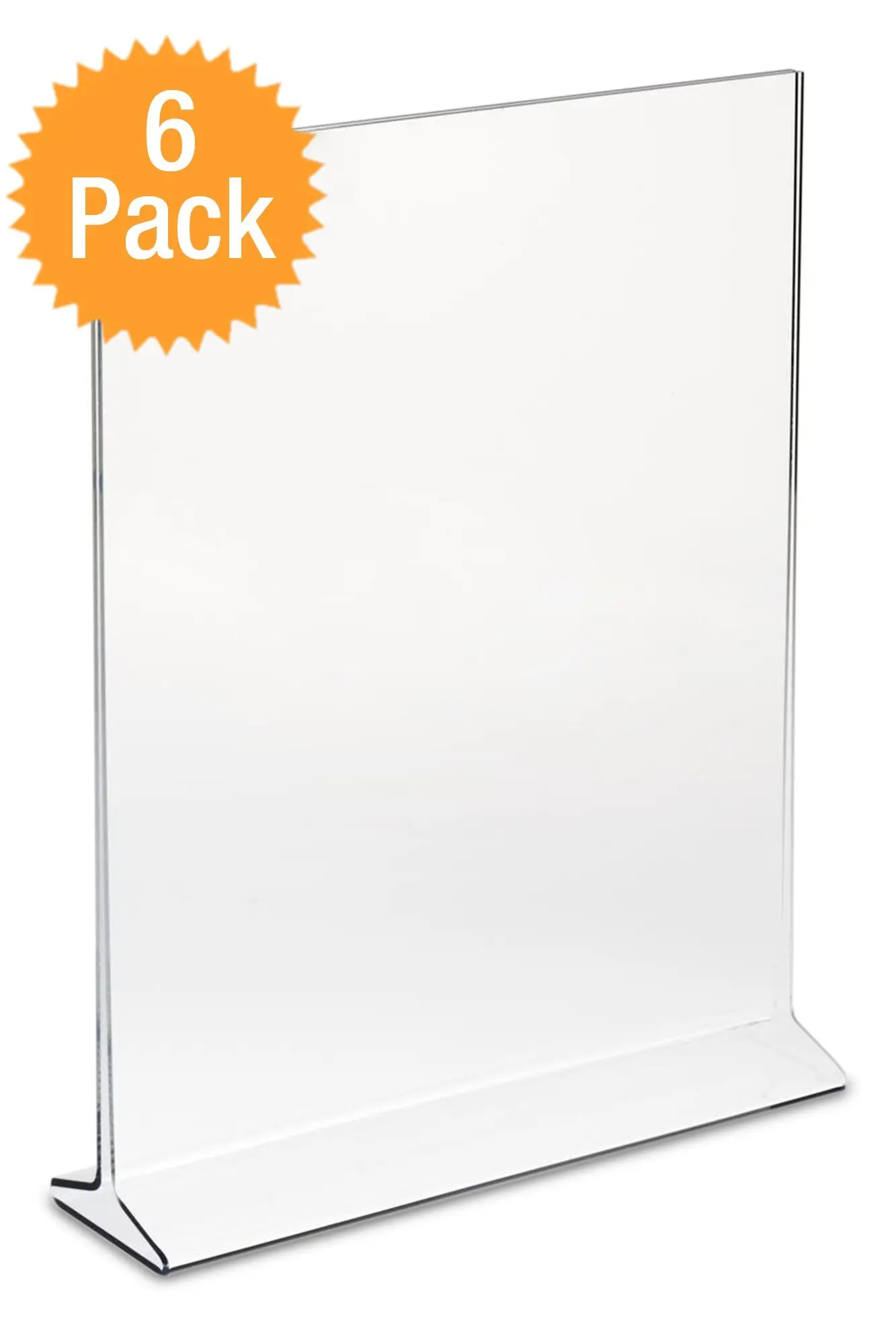 Clear 6-Pack 4 by 6-Inch ChefLand Acrylic Sign Holder/Table Card ...