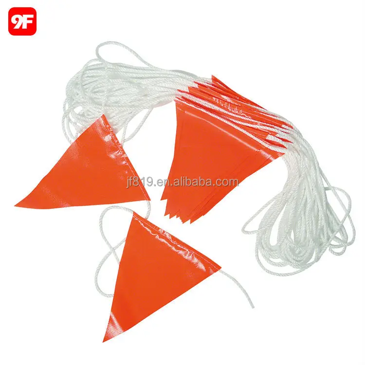 Orange Bunting Safety Flags Warning Flag On Heavy Duty Rope - Buy ...