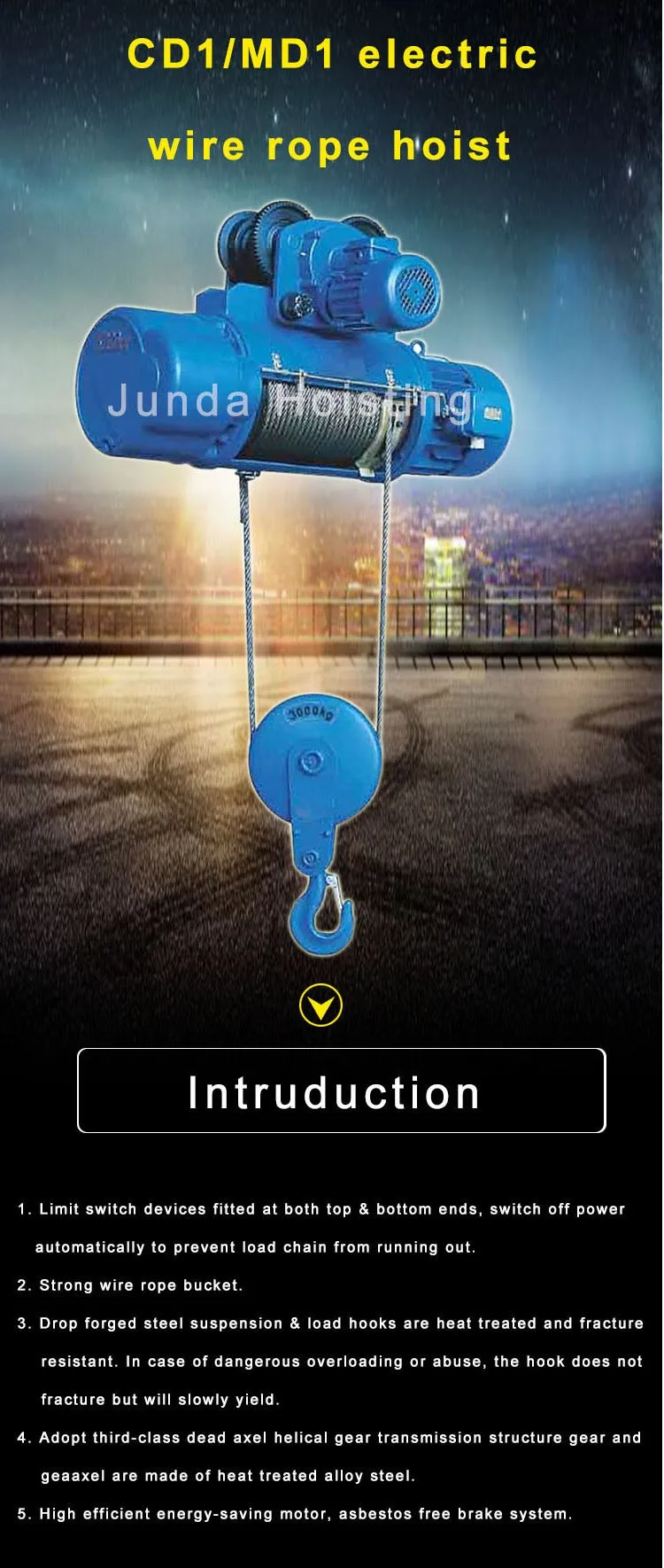 5 Ton Electric Hoist - Demag Engine Hoist for Efficient Lifting in ...
