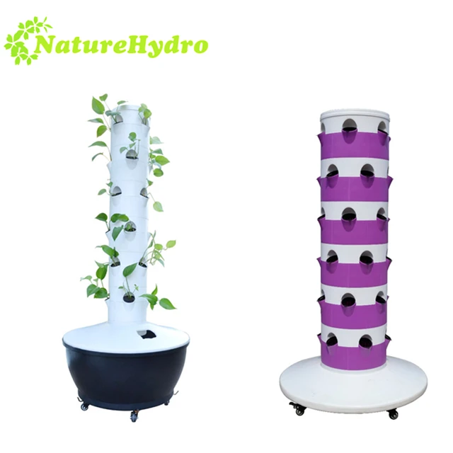 Aeroponic Tower Grow System - Vertical Garden for Lettuce