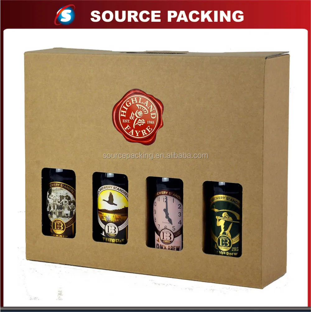 Corrugated Cardboard Box for Beer - Recycled & Customizable