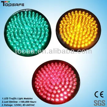 Waterproof 12 Inches Red Yellow Green Color Led Traffic Light Module ...