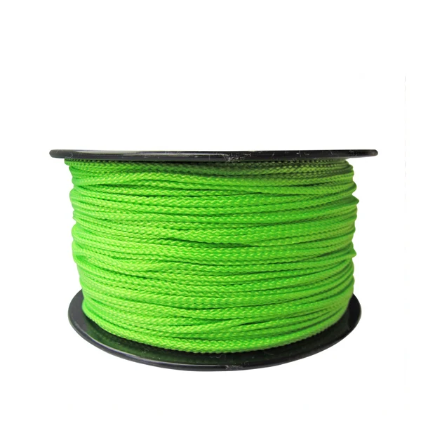 3mm Solid Braided Green Nylon Rope - 8 Strands - Strong & Smooth