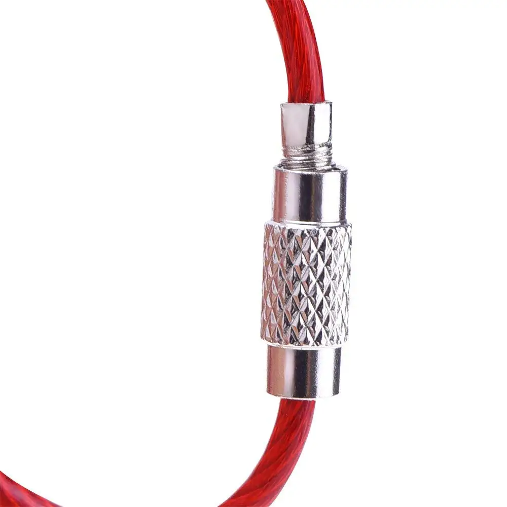 20-pack Colorful Stainless Steel Wire Key Chain Cable Loop Holder ...