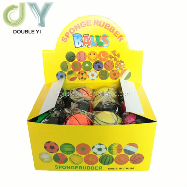 63mm Rubber Back Ball With Strings Rubber Bouncy Wrist Ball - Buy ...