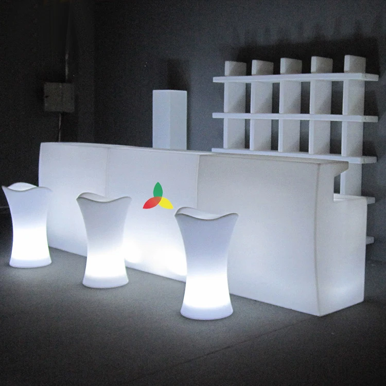 Indoor Bar Table/rgb Polyethylene Led Table/led Table Lights Wedding ...