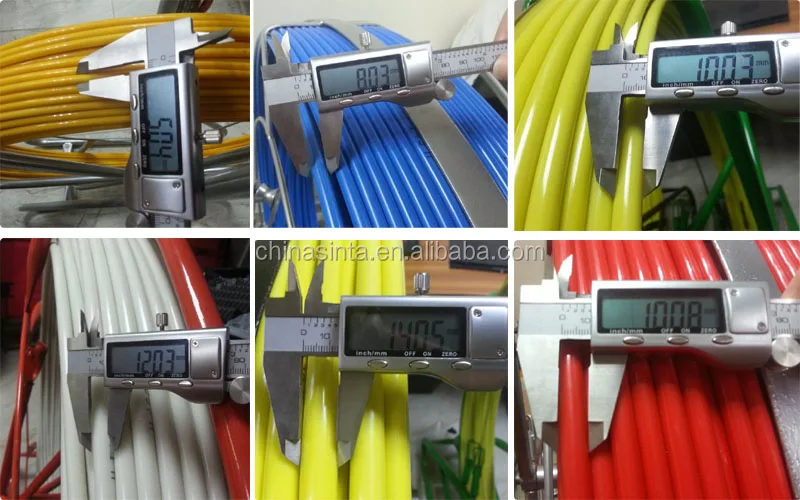 11mm Telecom Cable Push Rod 14mm*250m Copper Wire Traceable Fiberglass ...