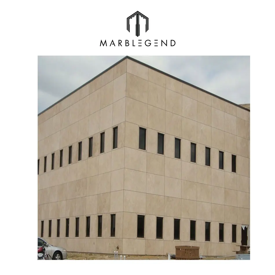 Project Building Facade Materials Beige Limestone Facade Exterior Wall ...