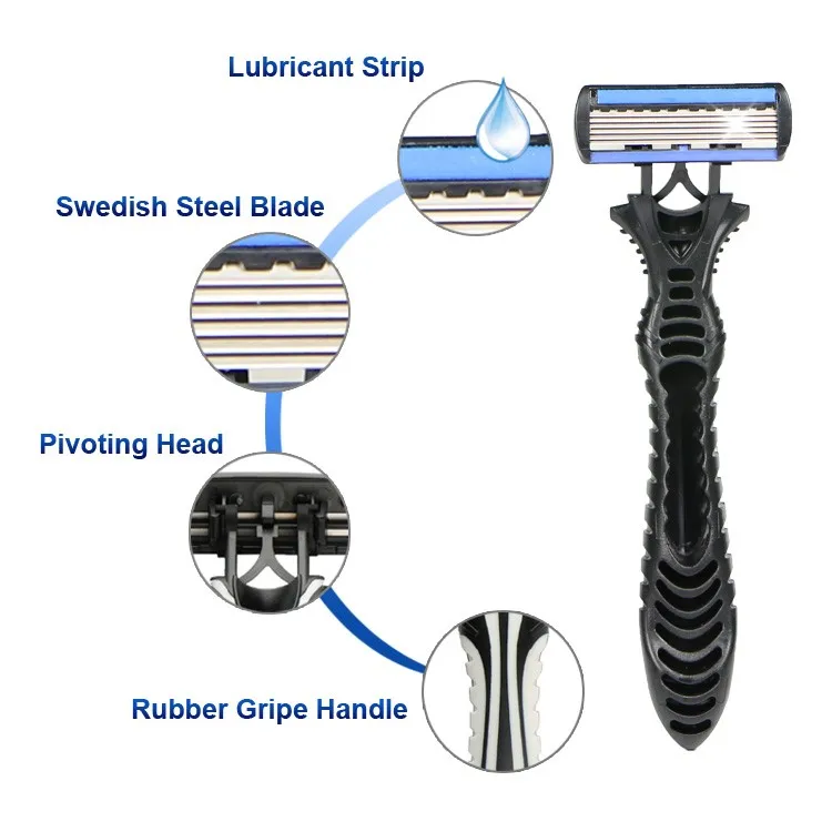 D623L Shavette Six Blade Mens Shaving Razor Blades