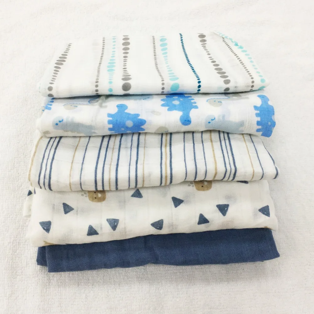Muslin Cloth Baby's 100% Cotton Printed Gauze Diaper Reusable Nappy ...