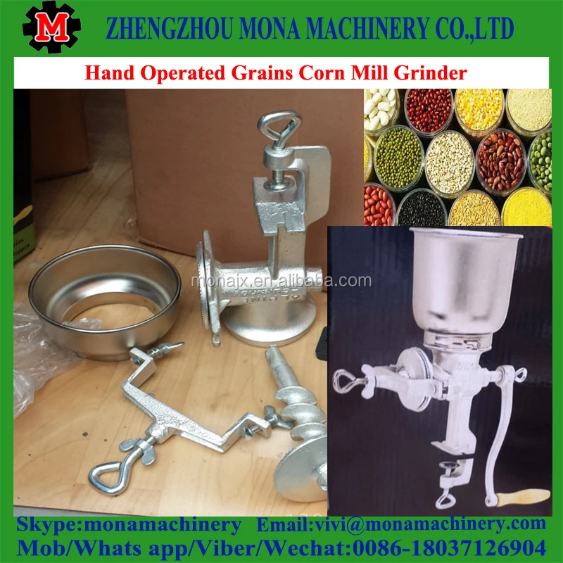 Hand Operated Grains Corn Mill Grinder With High Hopper - Buy Home Use ...