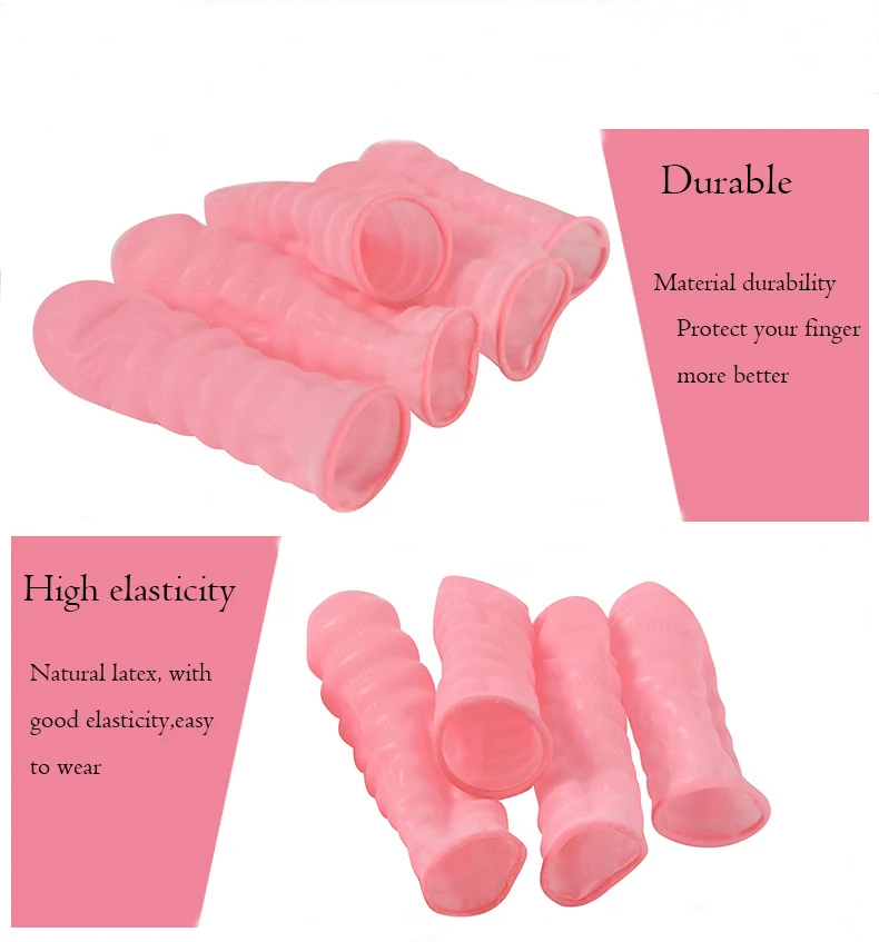 Disposable Anti-static Finger Cots Esd Pink Color Latex Finger Cots ...