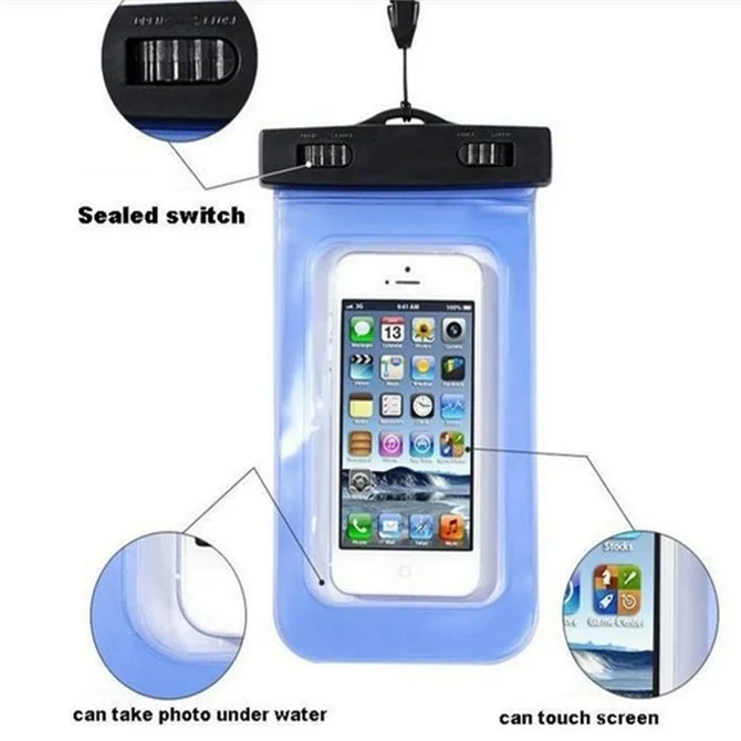 Inflatable Waterproof Pouch Mobile Phone Bags 30m Underwater Dry Case ...