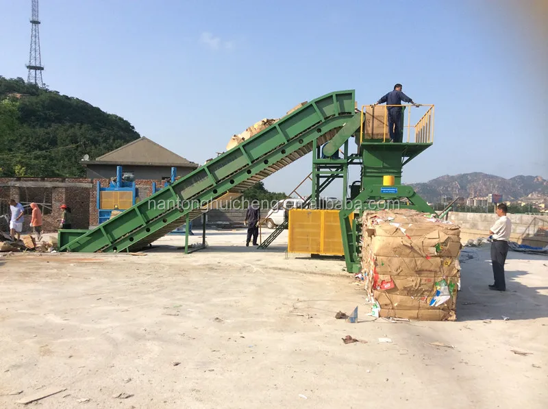 Hydraulic Automatic Waste Paper Carton Box Plastic Bail Press Machine ...