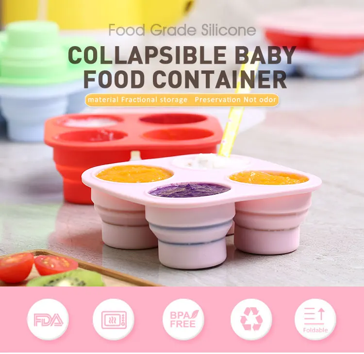 New Arrival Safety Eco-friendly Collapsible Silicone Baby Food ...
