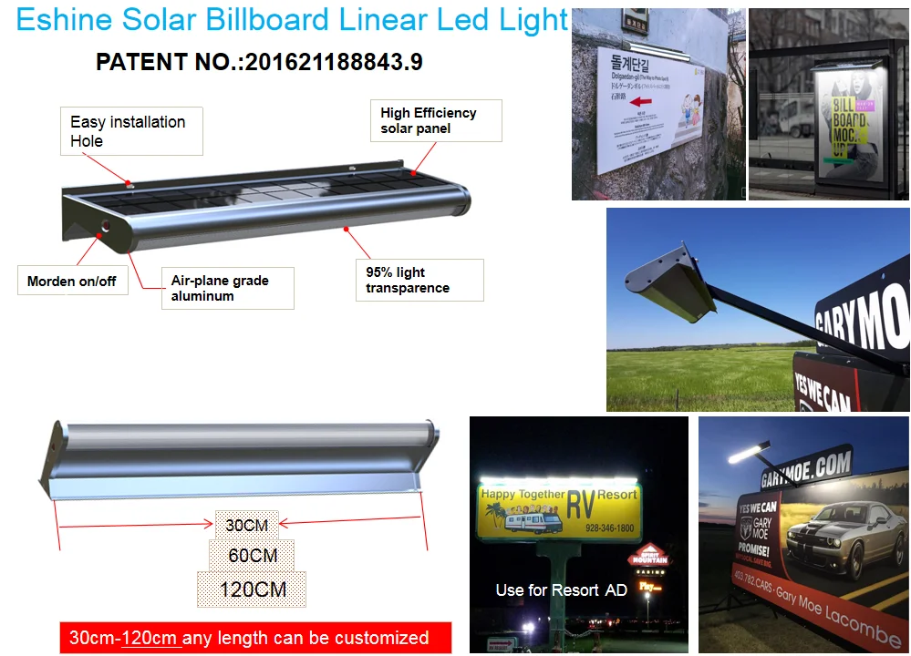 Solar Sign Lights 5W/10W/20W for Real Estate & Outdoor Post Lighting ODM