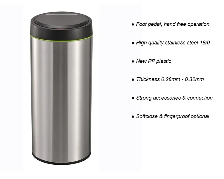 Bx Group High End Automatic Stainless Steel Airtight Dustbin / Foot ...