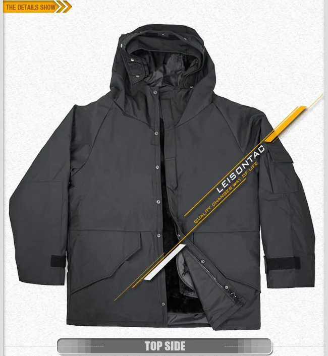 Many Pockets Hook Loop Fastener Closure Design Field Jacket Military ...