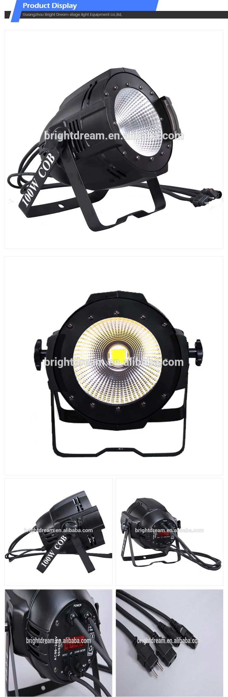 Professional Stage Lighting 100w Cob Led Par Light Warm White Wash ...