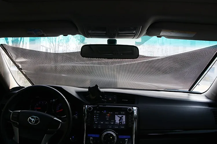 45*125cm Black Dot Pop Up Car Windscreen Sun Shade Curtain For ...