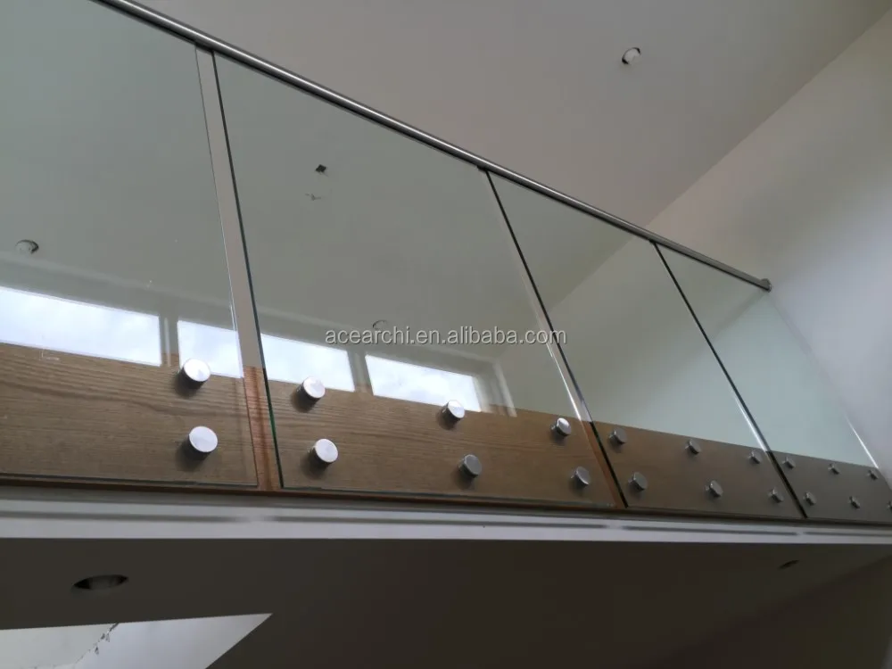 Frameless Glass Handrail Structural Glass Railing With Patch Fitting ...