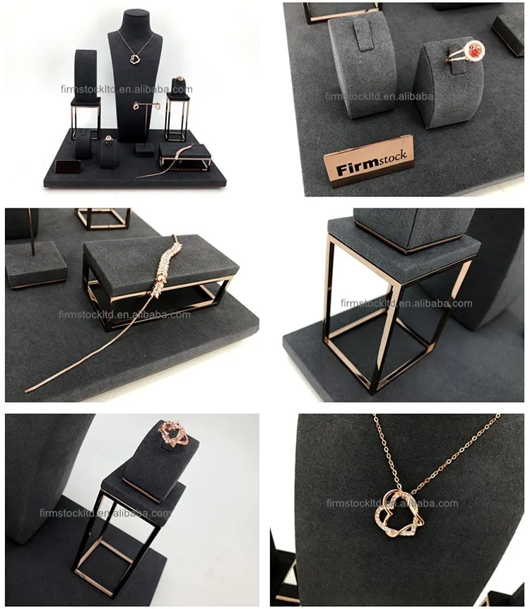 Custom Luxury Wooden Mdf Metal Necklace In Grey Jewellery Jewelry ...