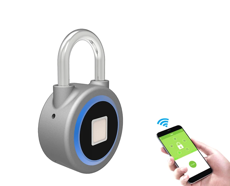 2019 New Fingerprint Smart Padlock With Bluetooth App Remote Control ...