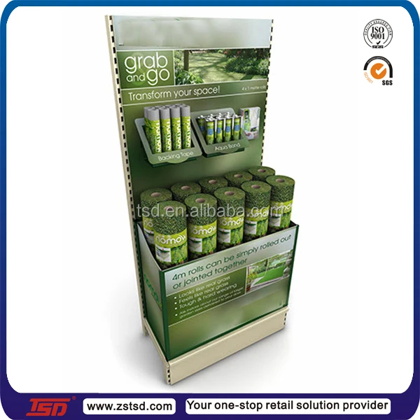 Custom Retail Shop Metal Turf Grass Sample Display Rack