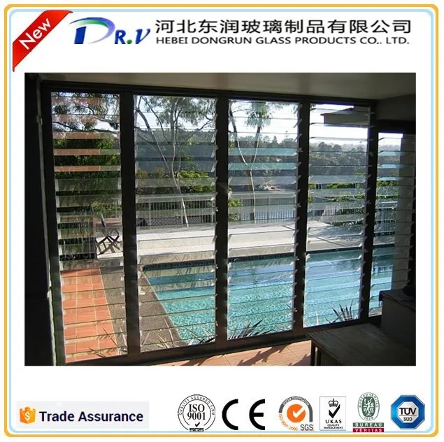 High Safety Glass Window Shutter With Aluminum Frame Factory Price ...