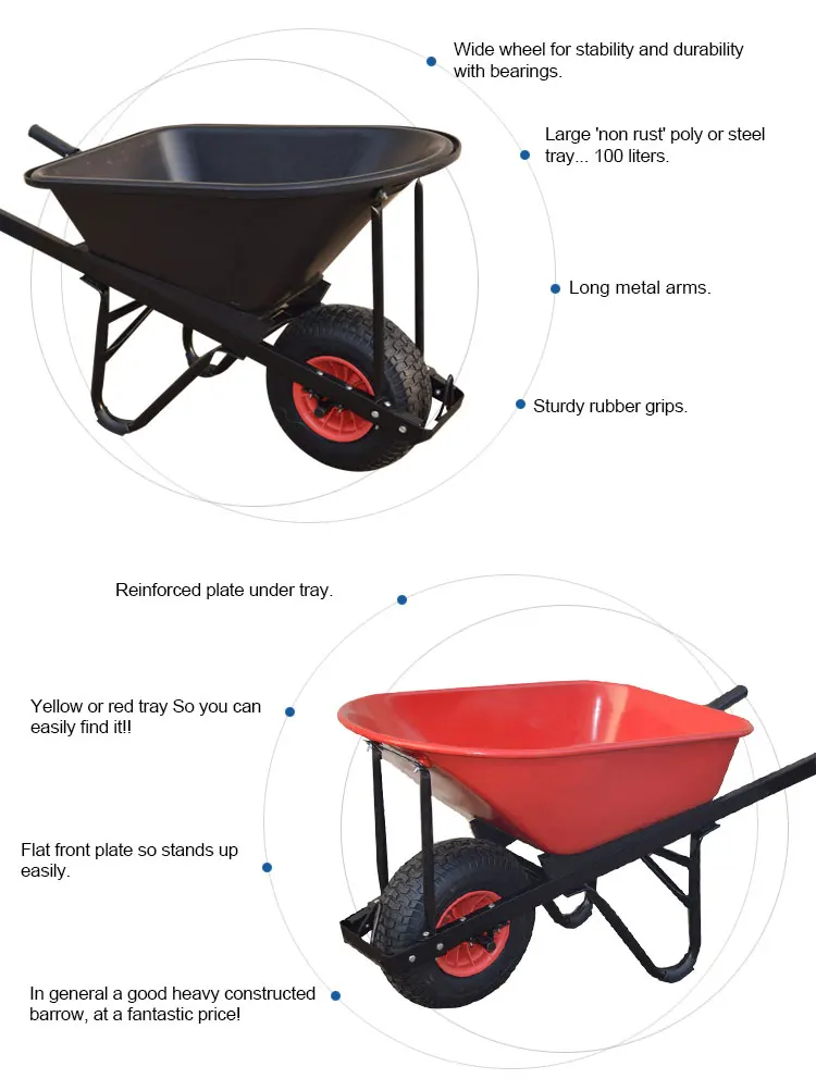 Japanese Wheelbarrow - Durable & Versatile Construction Tool