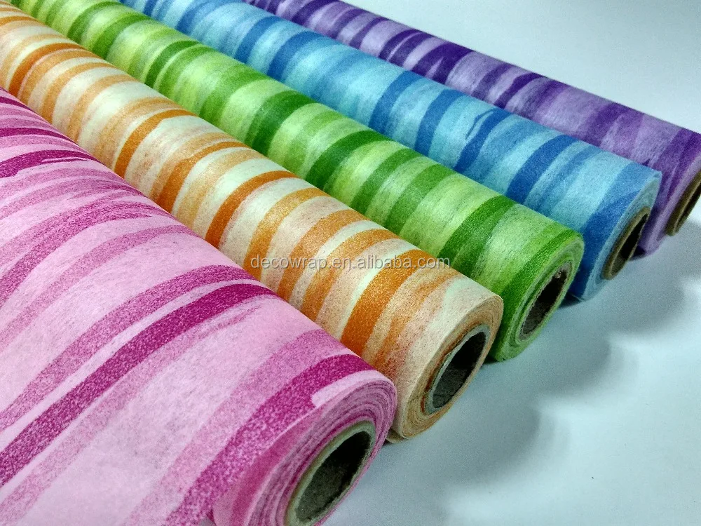 Types Of Gift Wrapping Paper For Flower Packing With Non Woven Fabric