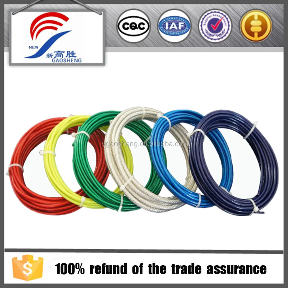 2mm Clear Pvc/pe/pp Coated Stainless Steel Wire Rope - Buy Stainless ...