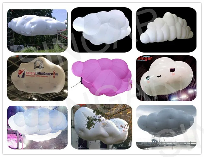 Outdoor Inflatable Cloud Ceiling Light Balloon for Concert Stage Decoration